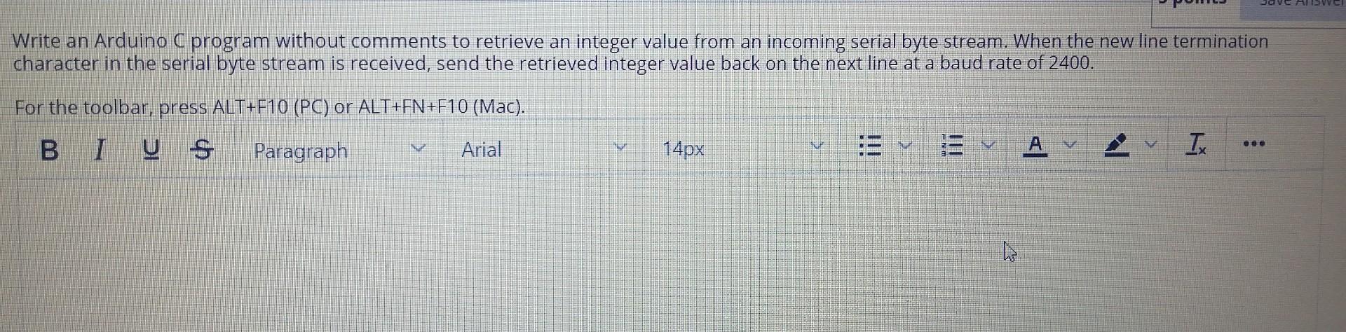 Write An Arduino C Program Without Comments To 1671