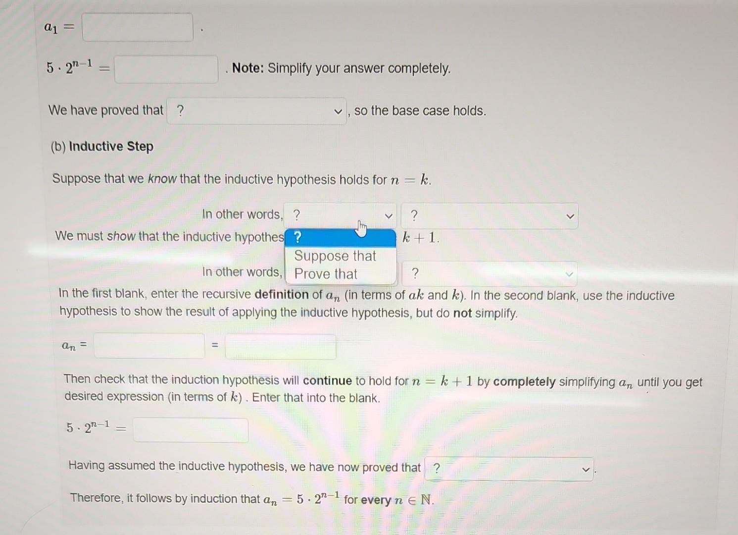 Solved (a) Base Case We first show that the induction | Chegg.com