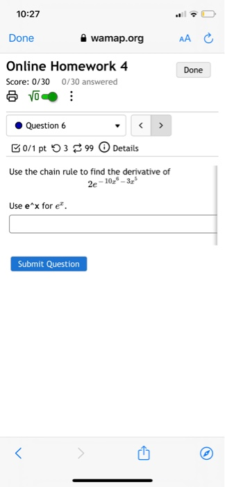 Solved 10:26 Done wamap.org AA Done Online Homework 4 Score: | Chegg.com