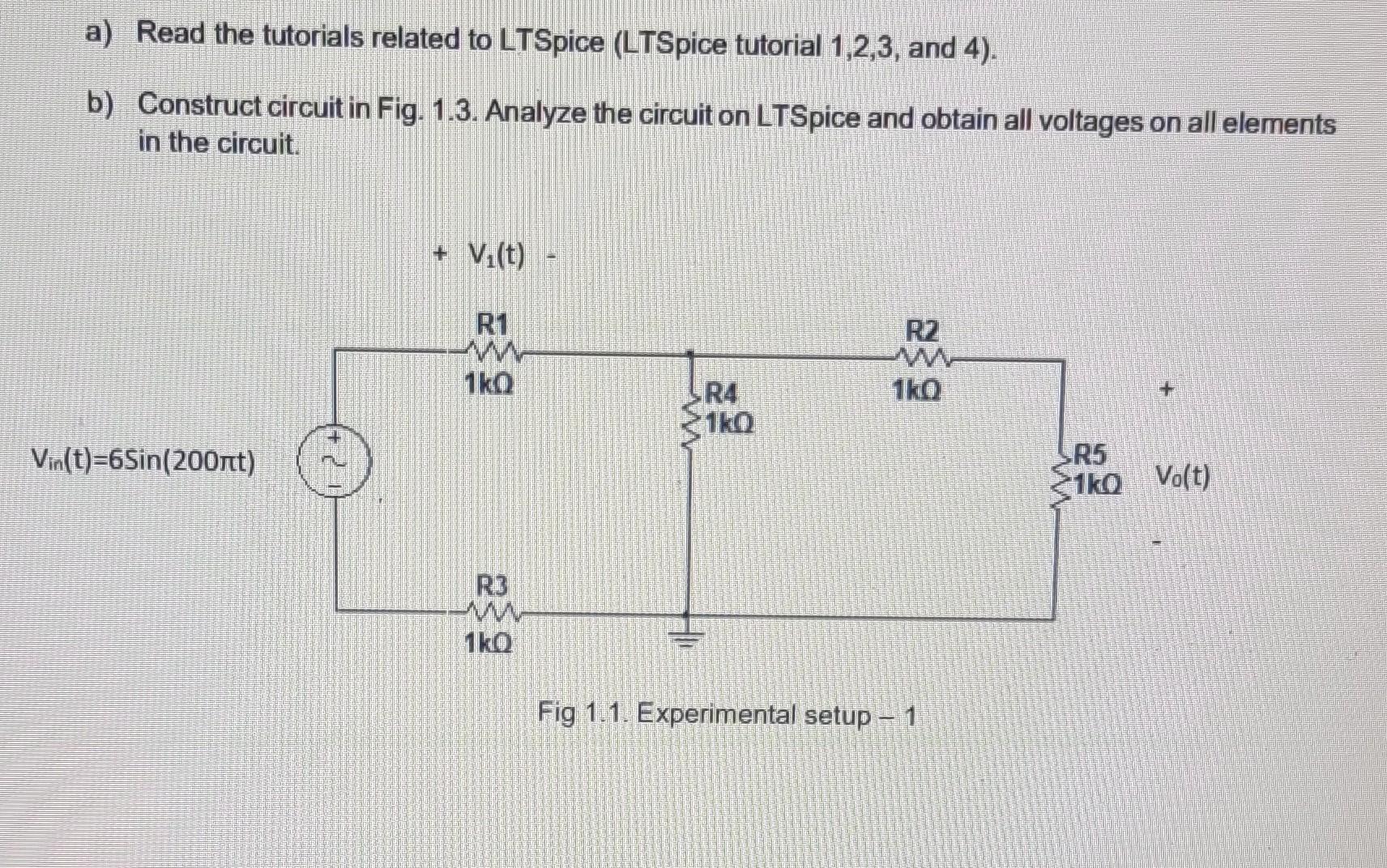 Solved a) Read the tutorials related to LTSpice (LTSpice | Chegg.com