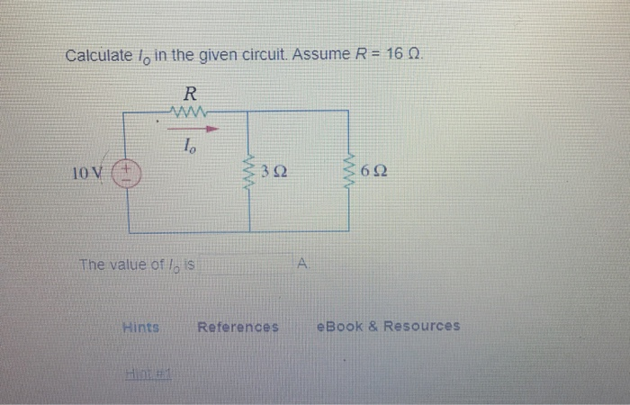Solved Calculate 1, in the given circuit. Assume R = 160. w | Chegg.com