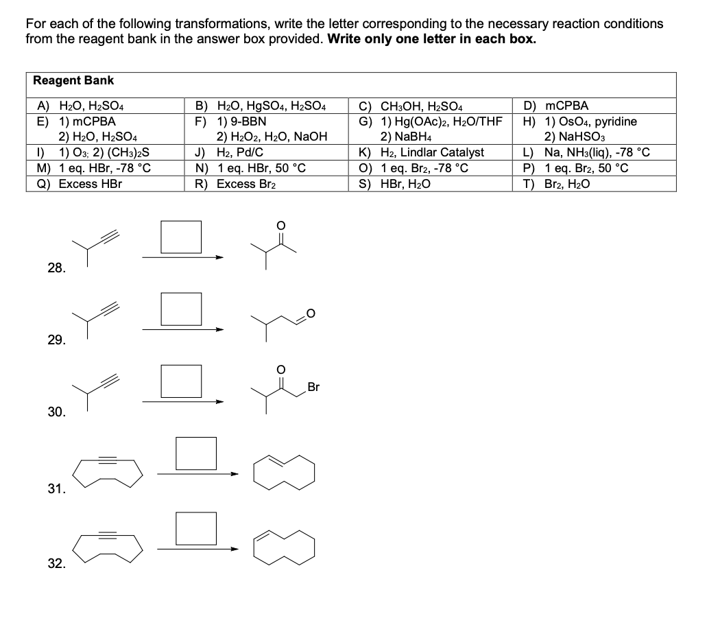 Solved For each of the following transformations, write the | Chegg.com