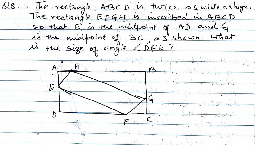 Solved Q8. ﻿The rectangle ABCD is twice as wide as high.The | Chegg.com