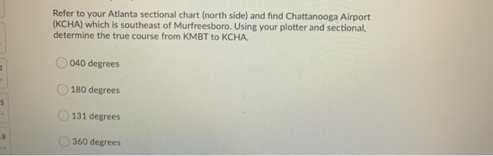 Solved Refer to your Atlanta sectional chart (north side) | Chegg.com