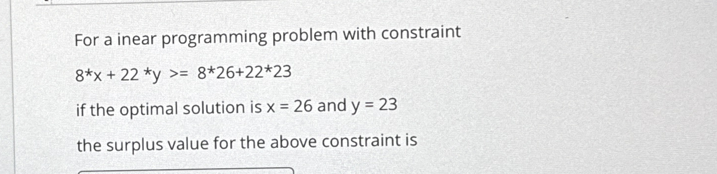 Solved For a inear programming problem with | Chegg.com