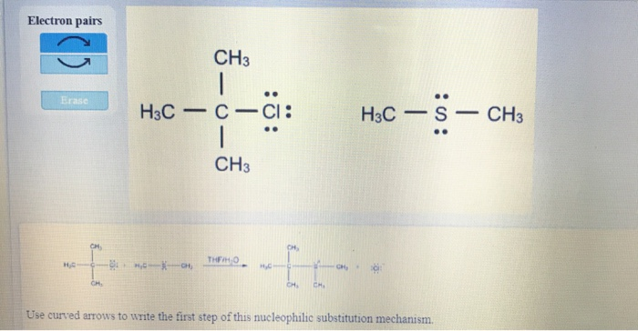 Solved Electron pairs CH3 | H3C C CI | Erase H3C S CH3 CH3 | Chegg.com