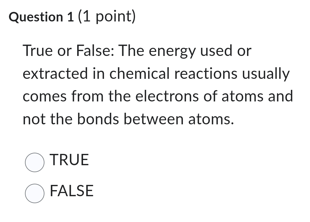 Solved Question 1 (1 point)True or False: The energy used | Chegg.com Solved Question 1 (1 point)True or False: The energy used | Chegg.com