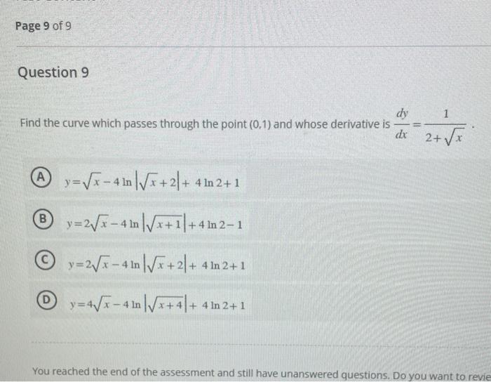 Solved Find the curve which passes through the point (0,1) | Chegg.com