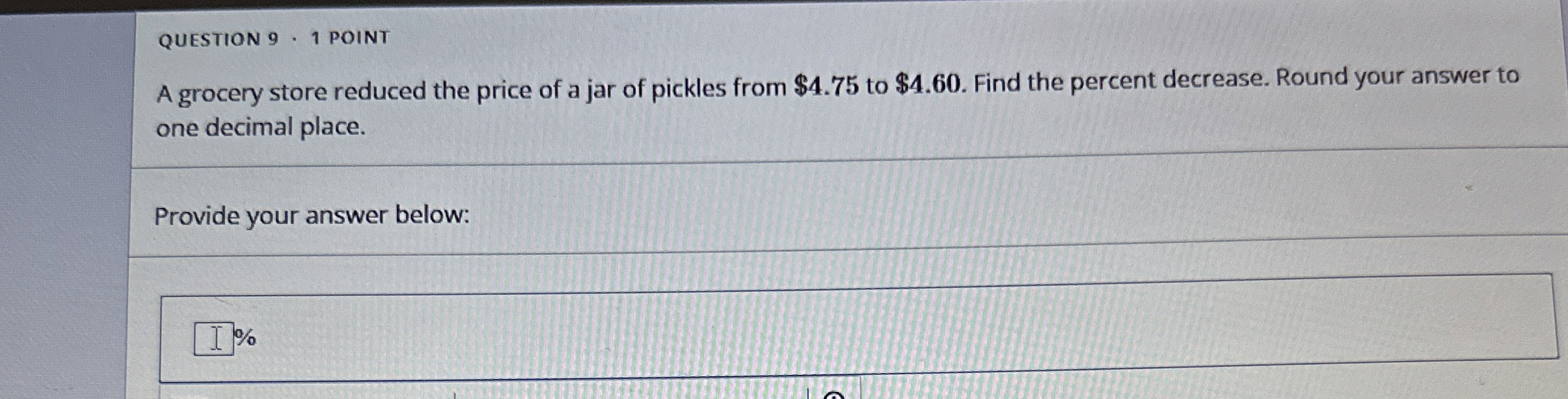 Solved QUESTION 9 - 1 ﻿POINTA grocery store reduced the | Chegg.com