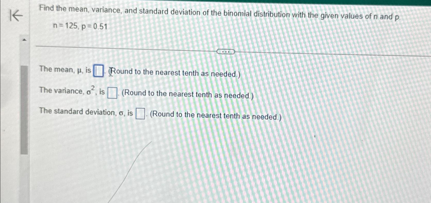 Solved Find the mean, variance, and standard deviation of | Chegg.com