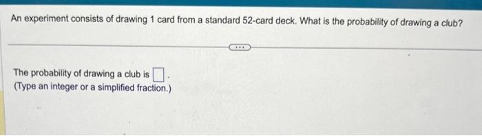 Solved An experiment consists of drawing 1 card from a | Chegg.com