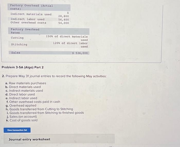 Solved Journal entry worksheet 5 Record direct materials | Chegg.com