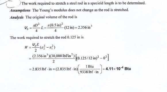The work required to stretch a steel rod in a | Chegg.com