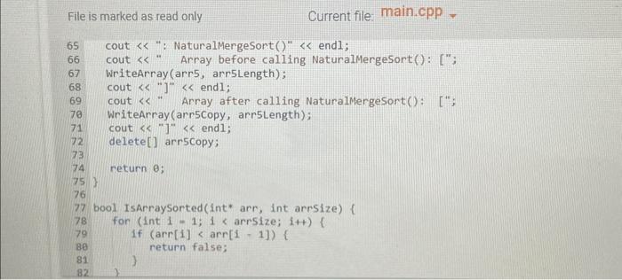 Solved File is marked as read only Current file: | Chegg.com