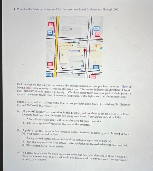 Solved 4. Consider the following diagram of four | Chegg.com