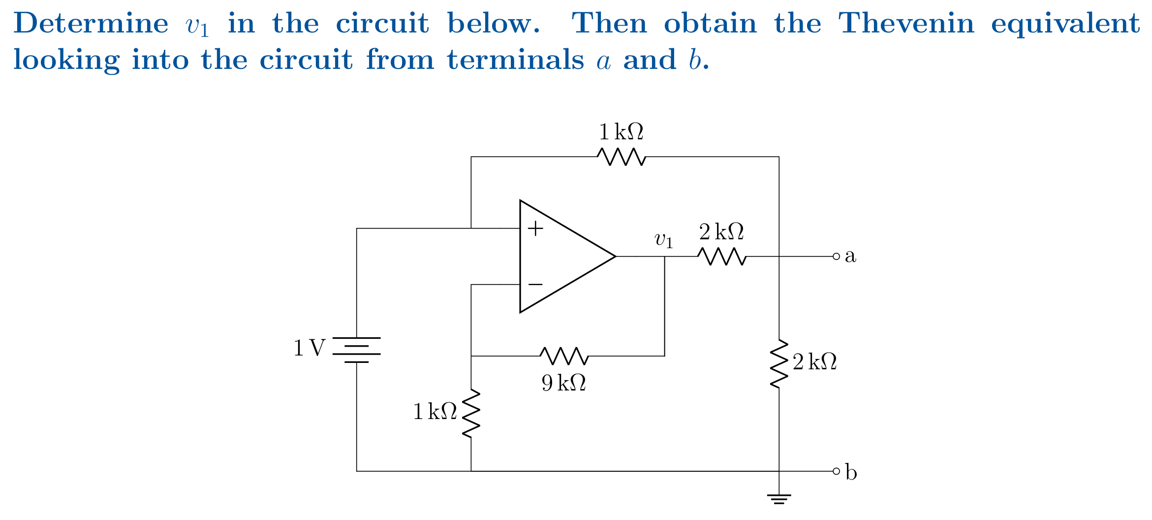 Determine v1 ﻿in the circuit below. Then obtain the | Chegg.com