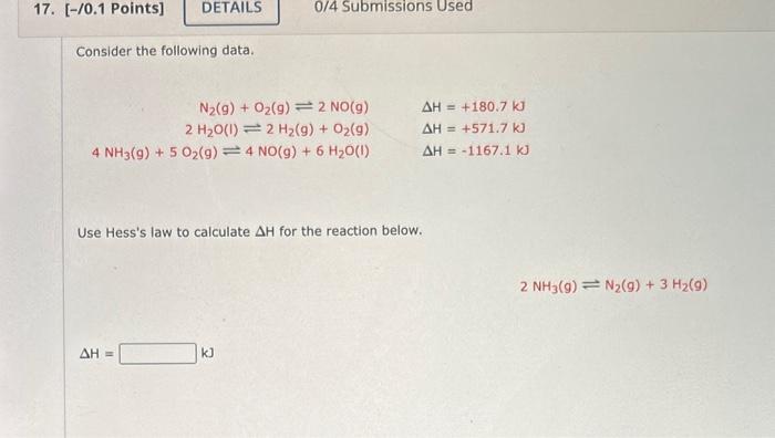 Solved Consider the following data. | Chegg.com