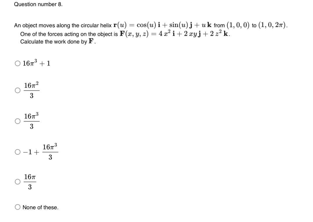 Solved Question number 8.An object moves along the circular | Chegg.com