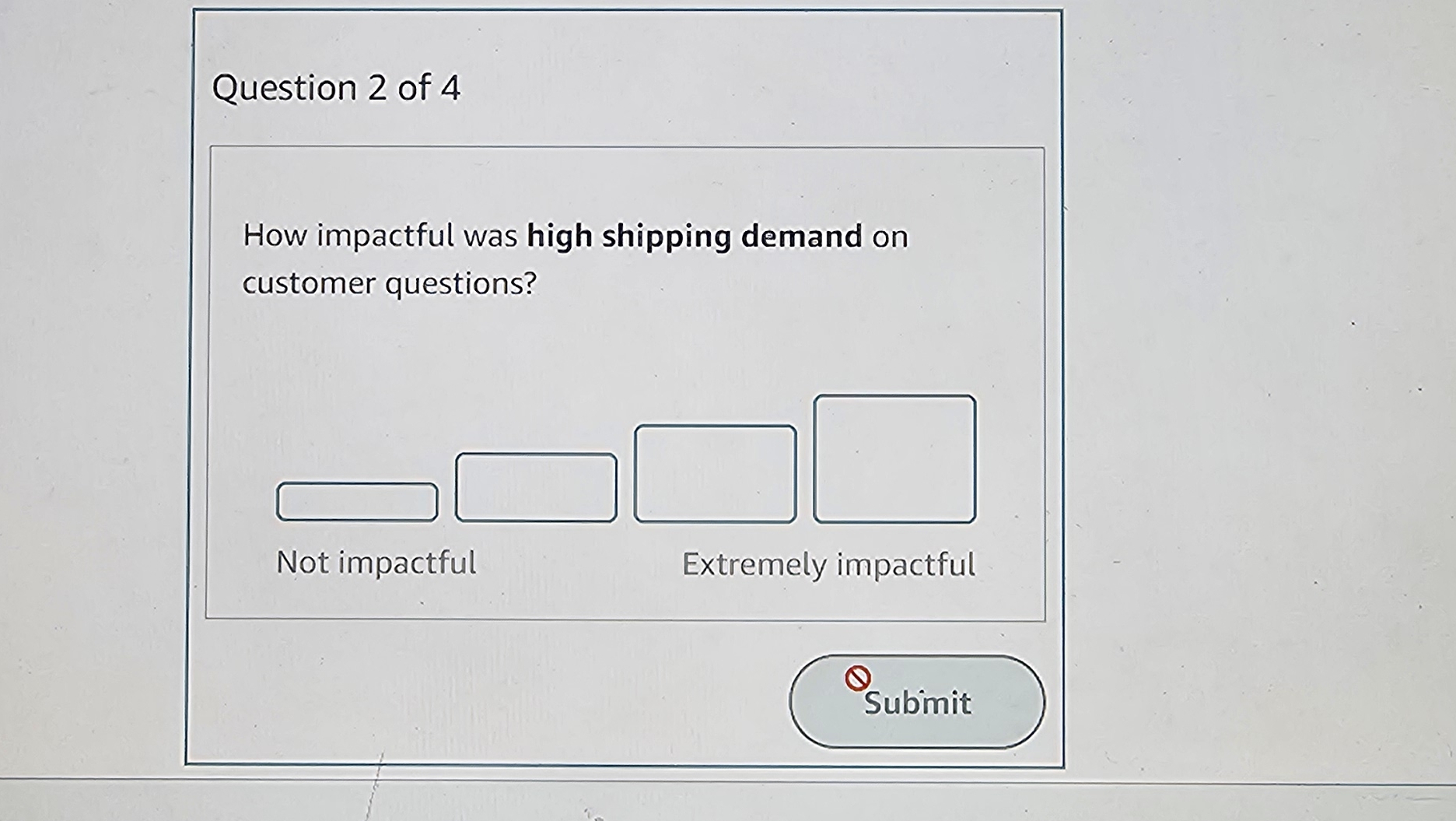 Solved Question 2 ﻿of 4How impactful was high shipping | Chegg.com