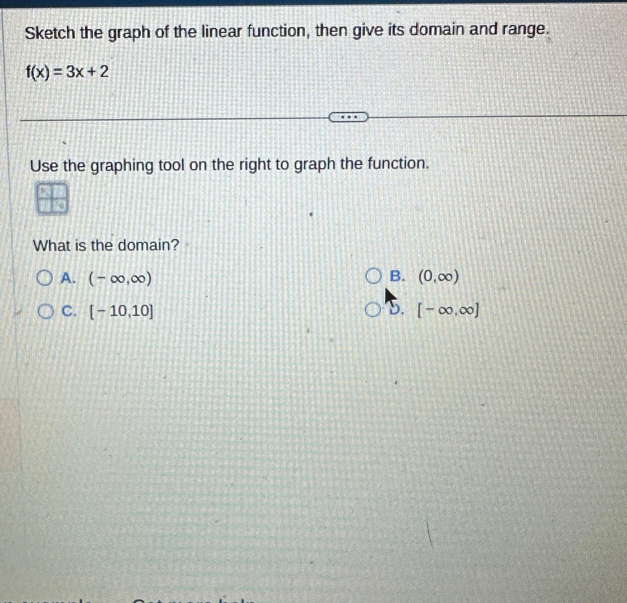 Solved Sketch the graph of the linear function, then give | Chegg.com