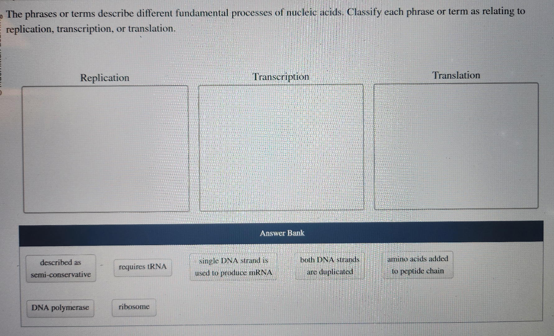 Solved The phrases or terms describe different fundamental | Chegg.com
