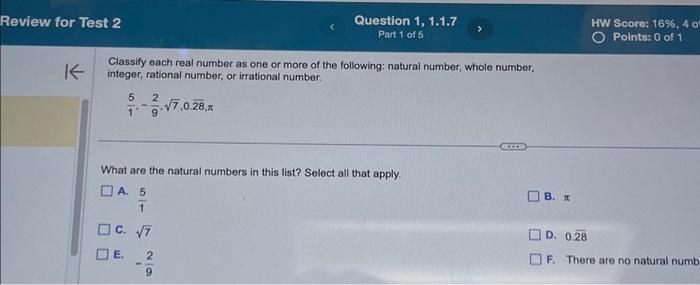 Solved Please answer all parts Review for Test 2 K Classify | Chegg.com