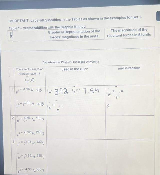 Experiment 3 Vector Addition: The experimental method | Chegg.com