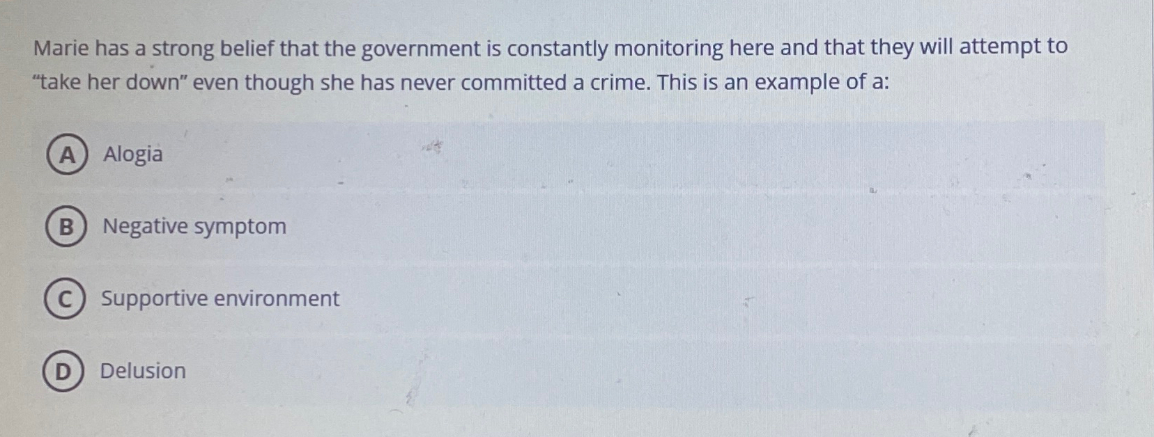 Solved Marie has a strong belief that the government is | Chegg.com