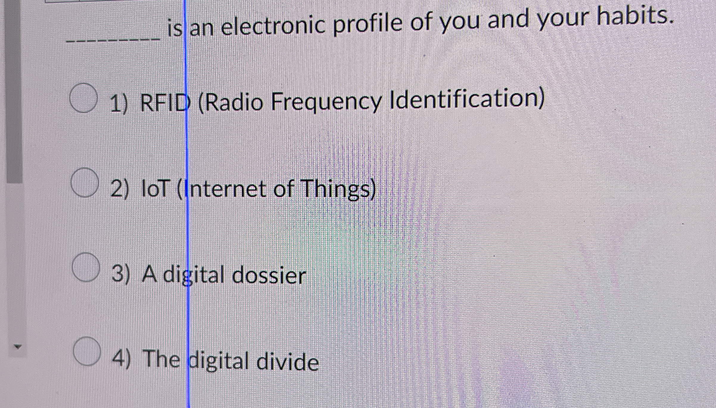 Solved q,is an electronic profile of you and your | Chegg.com