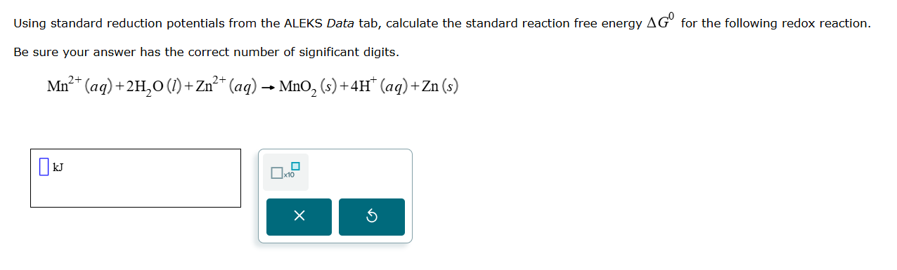 Solved Using standard reduction potentials from the ALEKS | Chegg.com