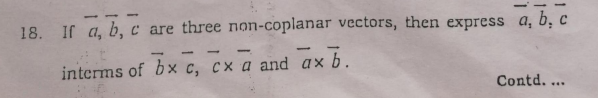 Solved If vec(a),vec(b),vec(c) ﻿are three non-coplanar | Chegg.com