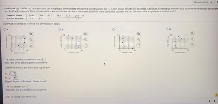 Solved 796 Question Hoe Listed below are number of intemats | Chegg.com