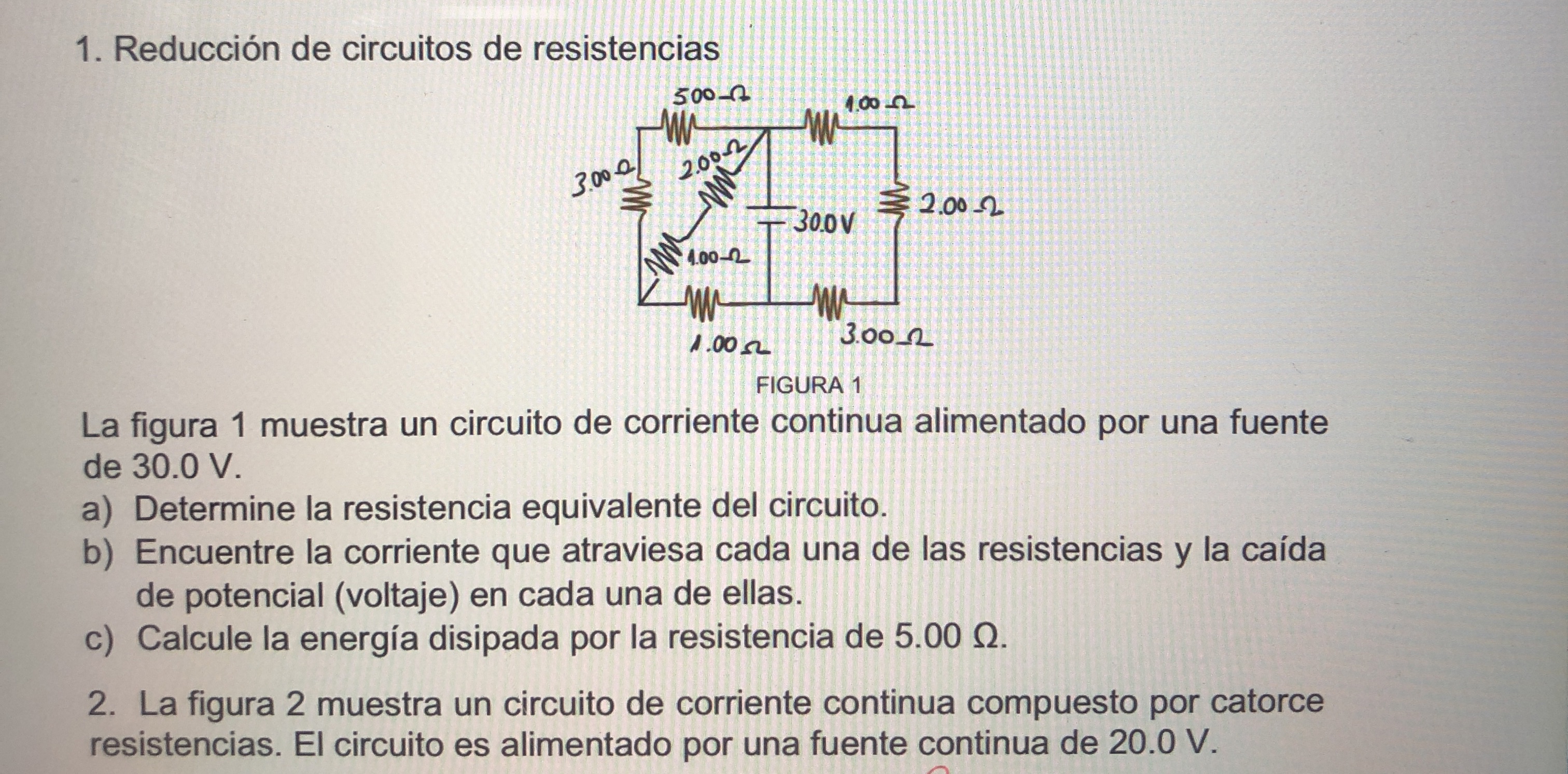 Solved Reducción de circuitos de resistenciasLa figura 1 | Chegg.com