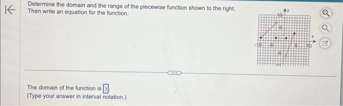 Solved Determine The Domain And The Range Of The Piecewise