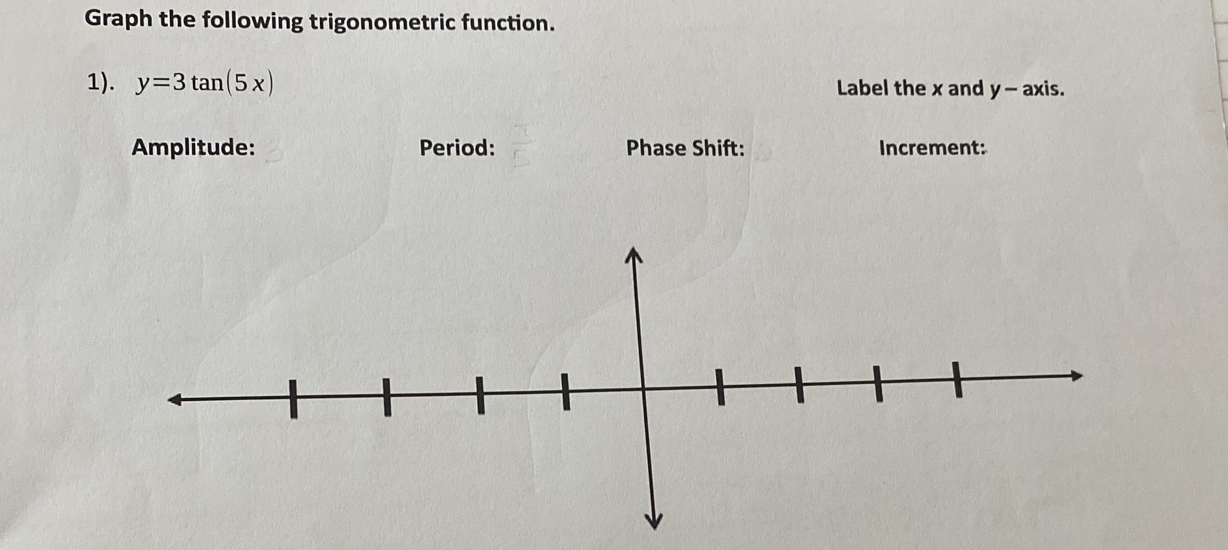 Solved Graph the following trigonometric | Chegg.com