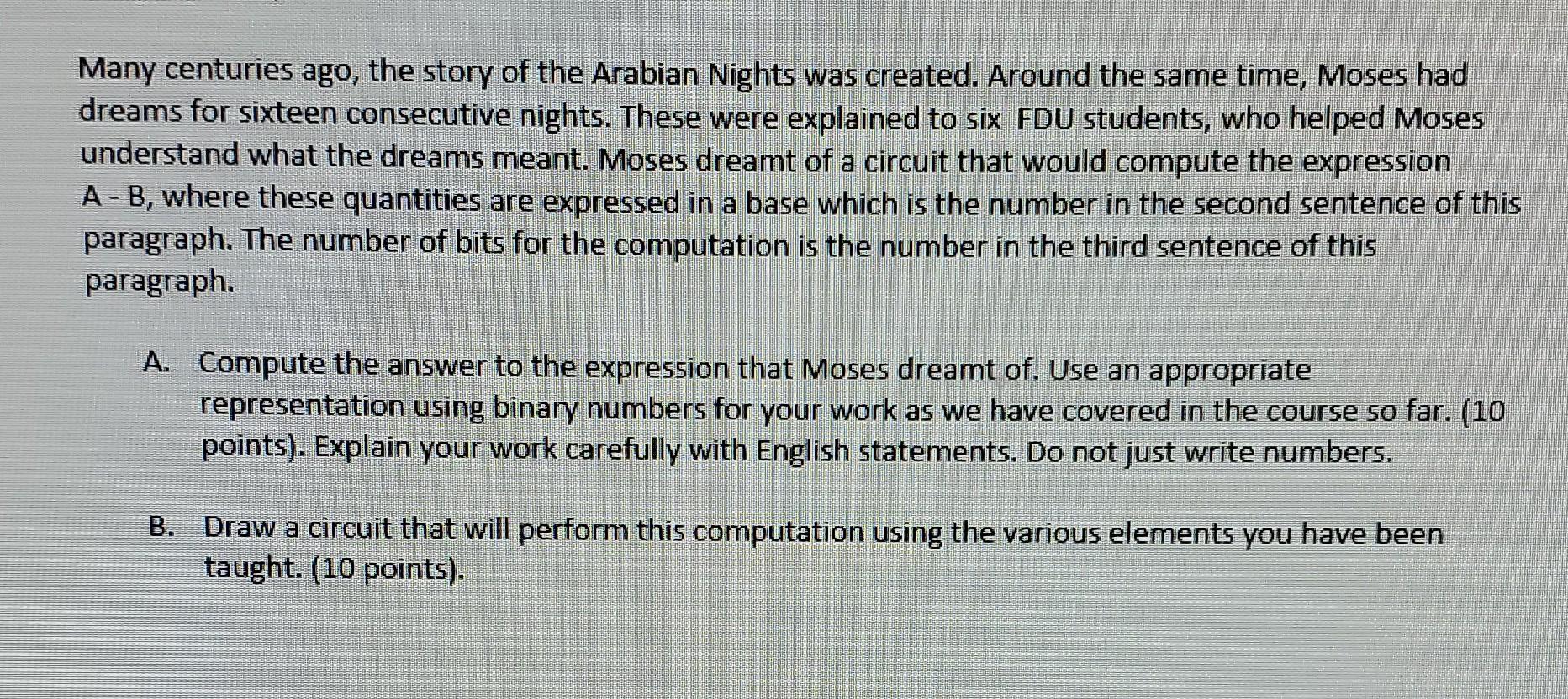 Many centuries ago, the story of the Arabian Nights | Chegg.com