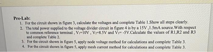 Solved Pre-Lab: 1. For the circuit shown in figure 3, | Chegg.com
