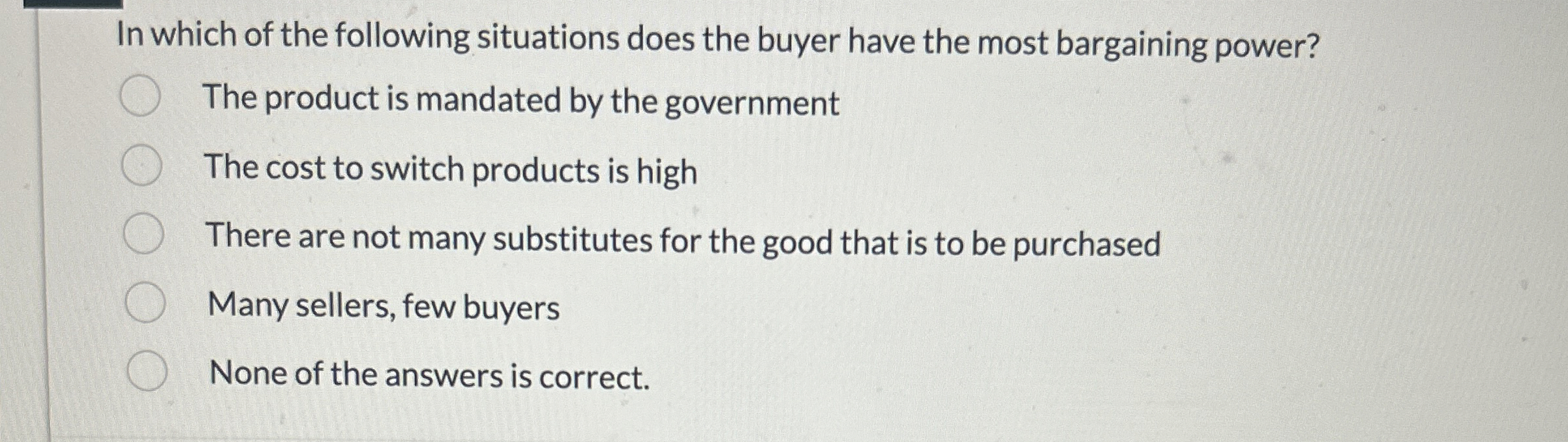 Solved In which of the following situations does the buyer | Chegg.com