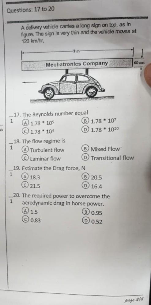 Solved A delivery vehicle carries a long sign on top, as in | Chegg.com