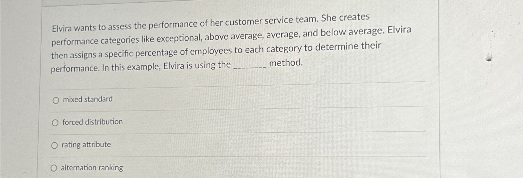 Solved Elvira wants to assess the performance of her | Chegg.com