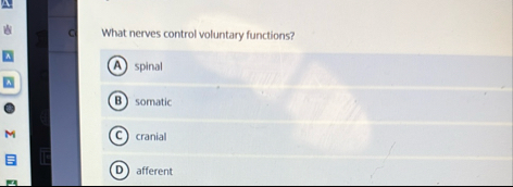 Solved What nerves control voluntary | Chegg.com