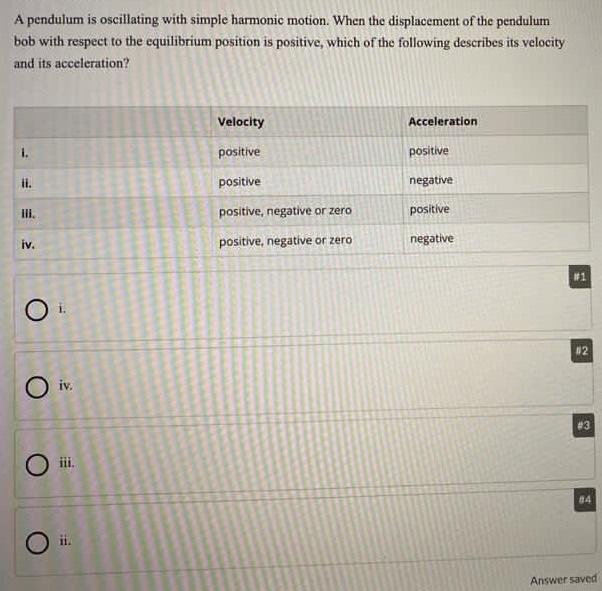 Solved A pendulum is oscillating with simple harmonic | Chegg.com