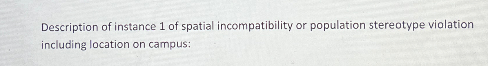 Solved Description of instance 1 ﻿of spatial incompatibility | Chegg.com