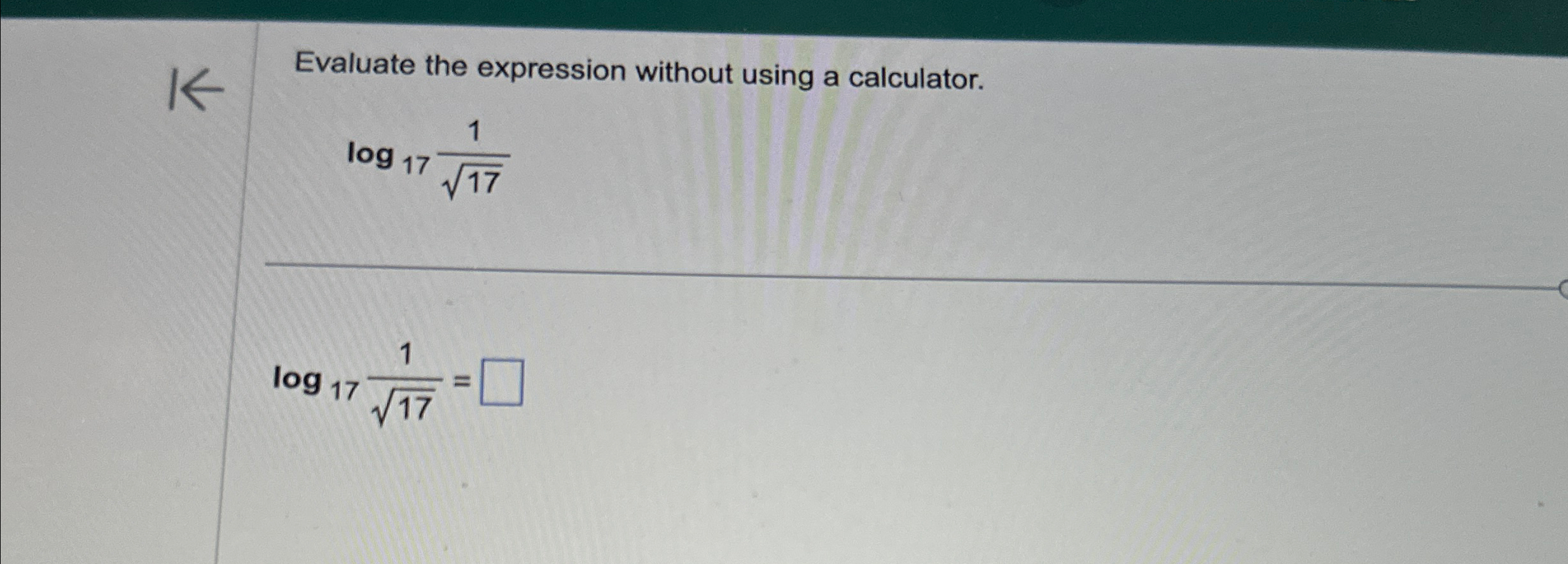Solved Evaluate the expression without using a | Chegg.com