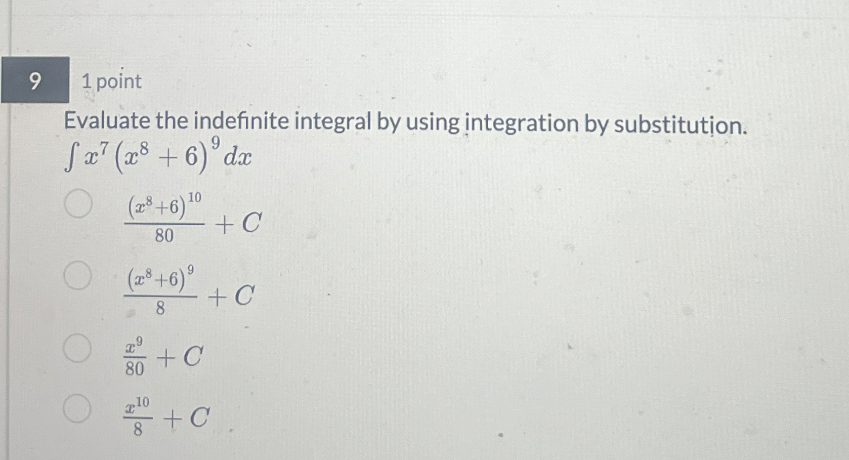 Solved 91 ﻿pointEvaluate the indefinite integral by using | Chegg.com