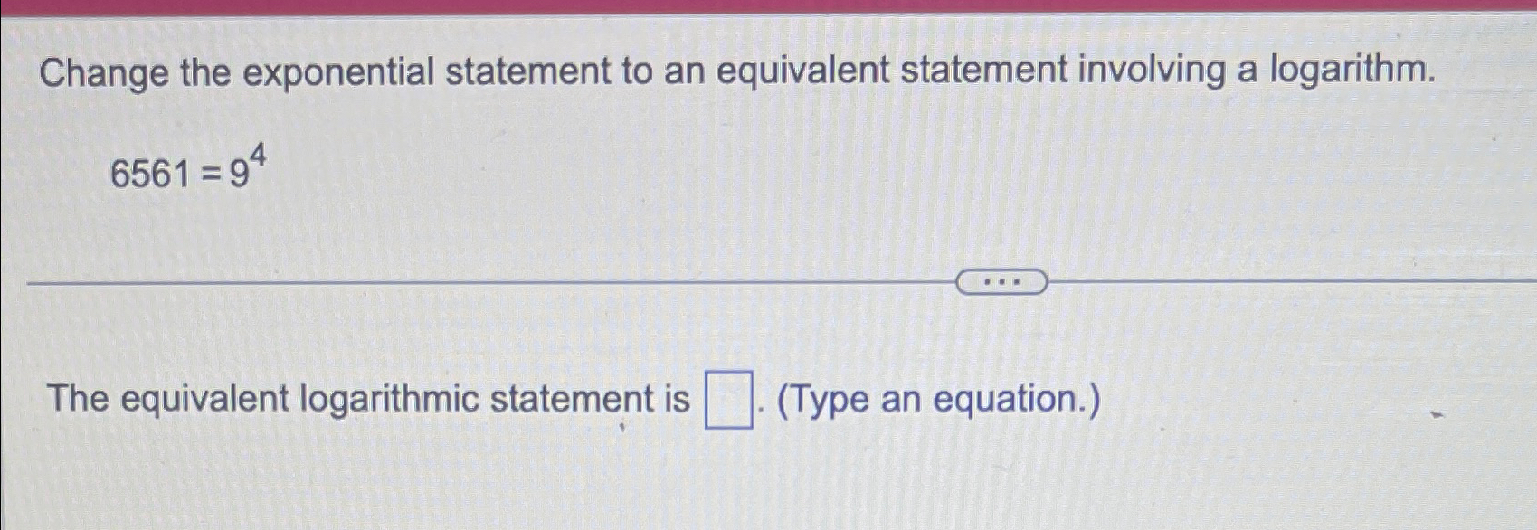 Solved Change the exponential statement to an equivalent | Chegg.com