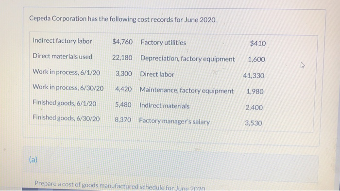 Solved Prepare an income statement through gross profit for | Chegg.com