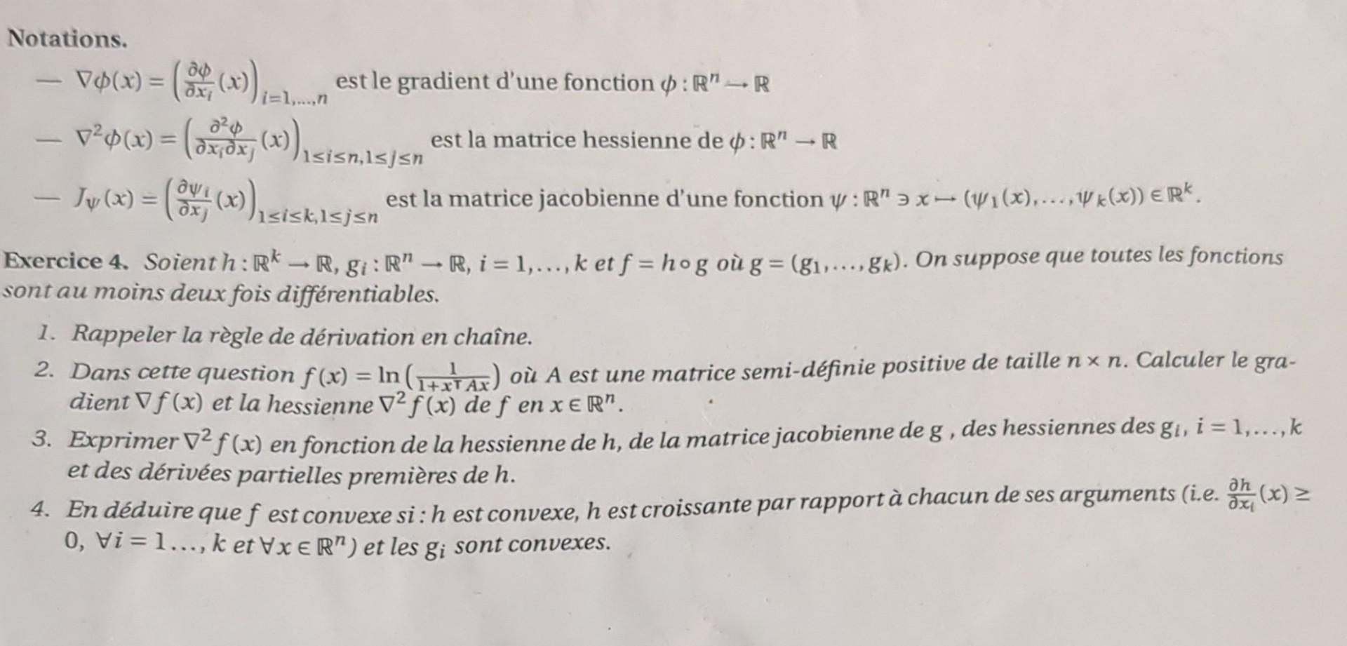Solved Exercise 4. Let h: ℝ^k → ℝ, gi: ℝ^n → ℝ be at least | Chegg.com Solved Exercise 4. Let h: ℝ^k → ℝ, gi: ℝ^n → ℝ be at least | Chegg.com