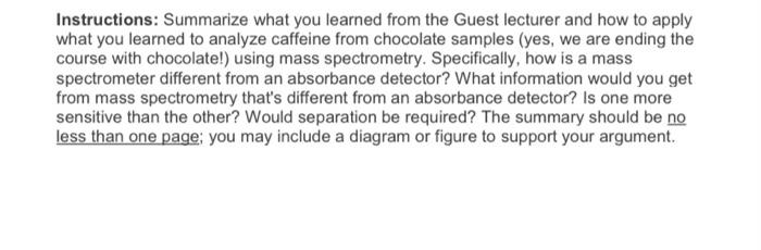 Solved Instructions: Summarize what you learned from the | Chegg.com