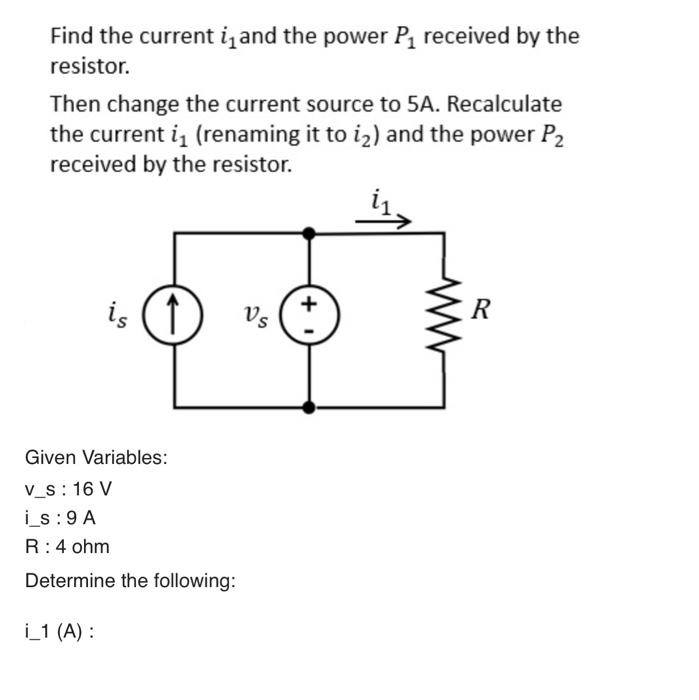 Solved Find the current i1 and the power P1 received by the | Chegg.com Solved Find the current i1 and the power P1 received by the | Chegg.com